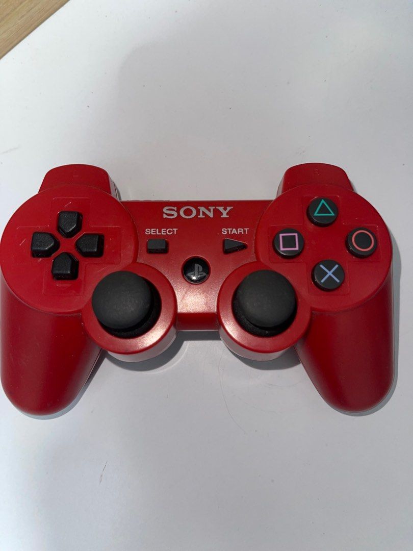 PlayStation 3 Dual Shock 3 Red Controller DS3 SIXAXIS UNTESTED, Video ...