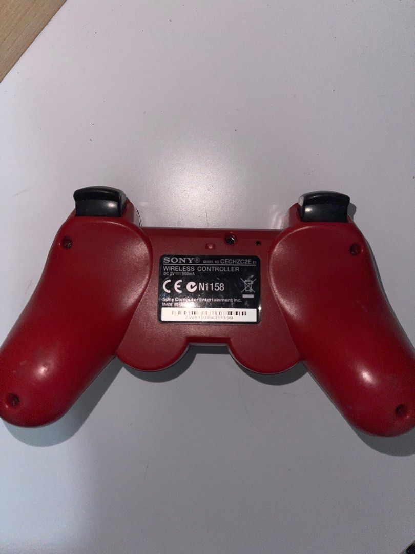 PlayStation 3 Dual Shock 3 Red Controller DS3 SIXAXIS UNTESTED, Video ...