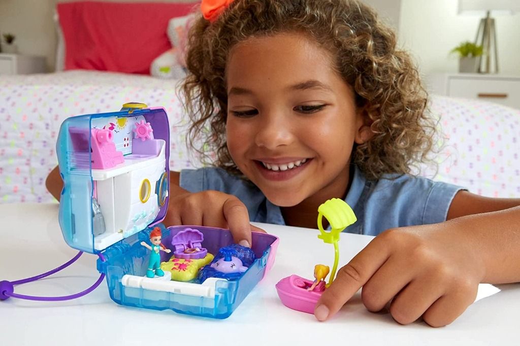 Polly Pocket Pocket World Sweet Sails Cruise Ship Compact With Fun Reveals Micro Polly And Lila