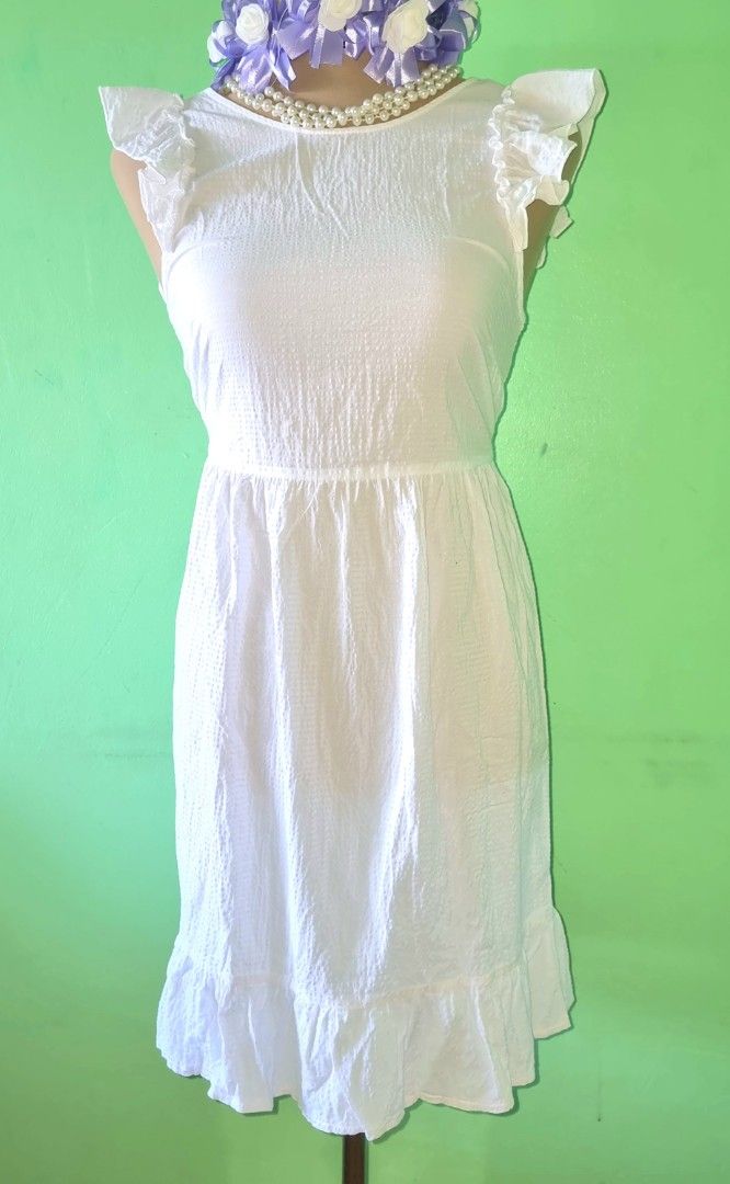 PRIMARK WHITE DRESS XS-S on Carousell