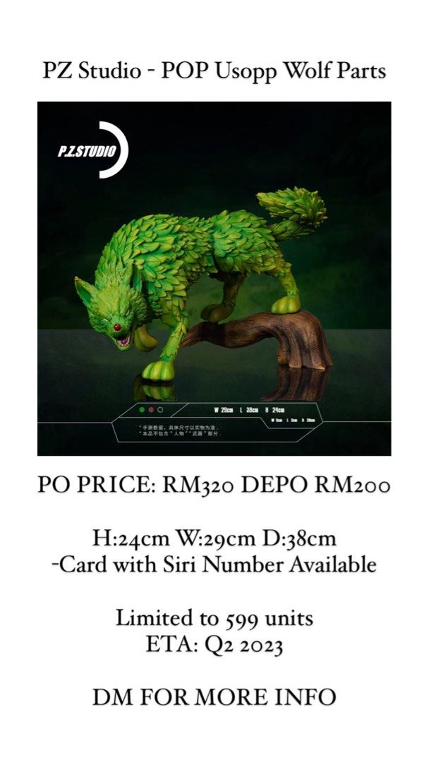 PZ Studio - POP Usopp Wolf Parts, Hobbies & Toys, Toys & Games on Carousell