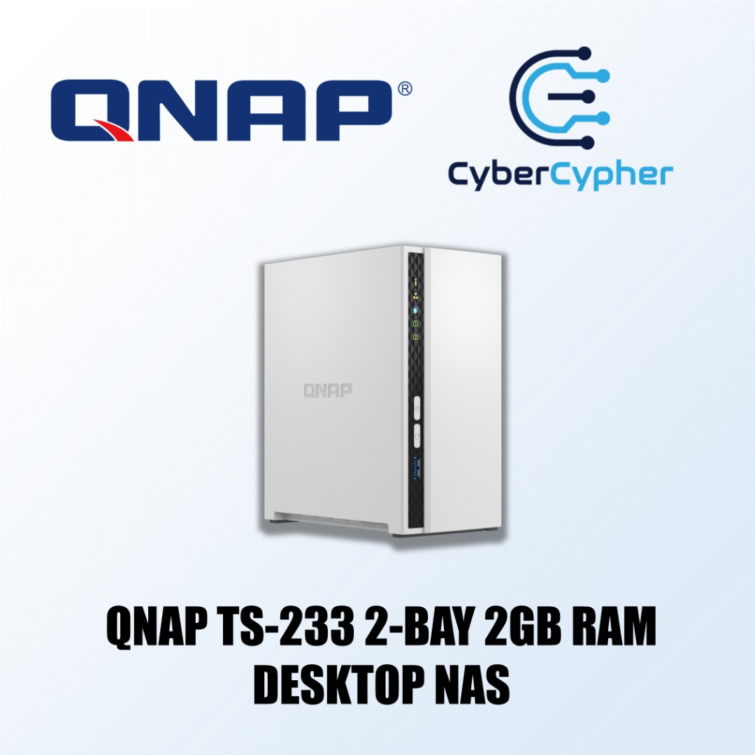 QNAP TS-233 2-Bay 2GB RAM Desktop NAS, Computers & Tech, Parts & Accessories, Hard Disks ...