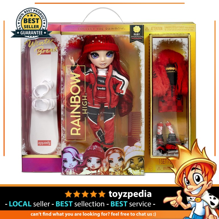 Rainbow High Winter Break Ruby Anderson – Red Fashion Doll and Playset ...