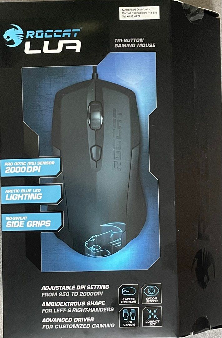 Roccat LUA Tri-Button Gaming Mouse, Computers & Tech, Parts ...