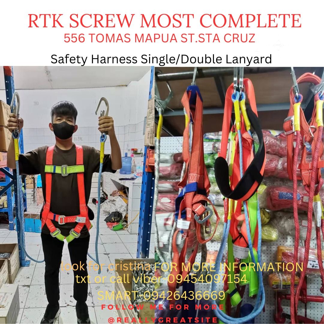 Safety Harness Single/Double Lanyard on Carousell