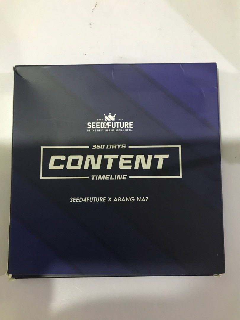 Seed4future 360 Days Content Timeline, Everything Else, Others on Carousell