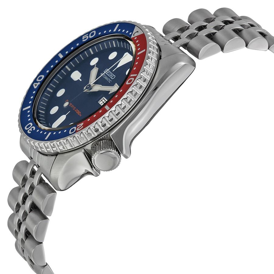 Seiko SKX Blue Dial Pepsi Bezel Divers Stainless Steel Automatic Watch ...