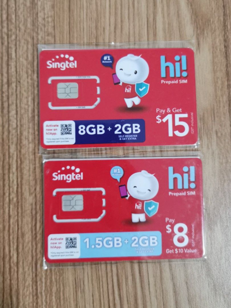 Singtel Prepaid Cards, Mobile Phones & Gadgets, Mobile & Gadget ...