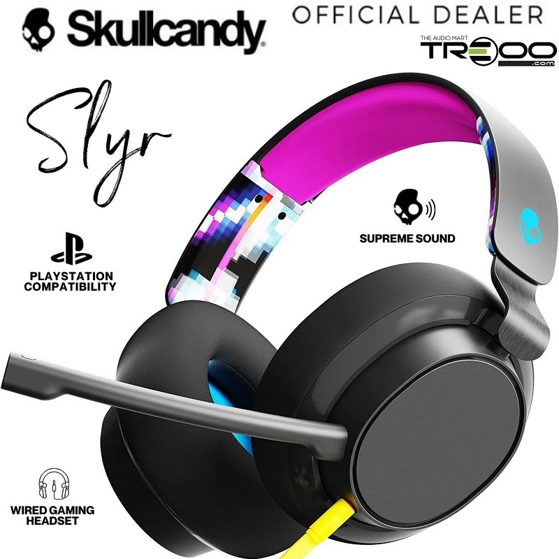 Skullcandy SLYR Wired Multi-Platform Over-Ear Gaming Headset with Mic ...