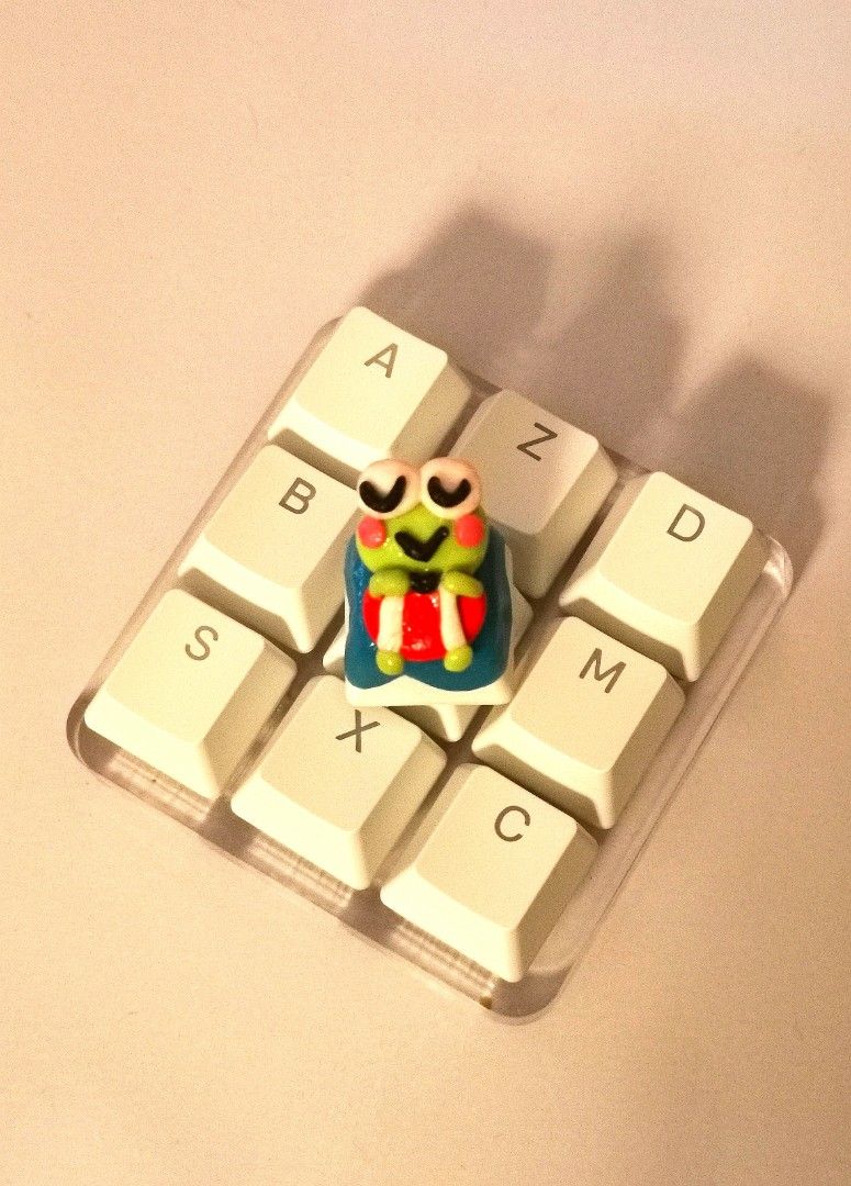 Sleeping Keroppi Artisan Clay Keycap | MX Switch Keycap | For ...