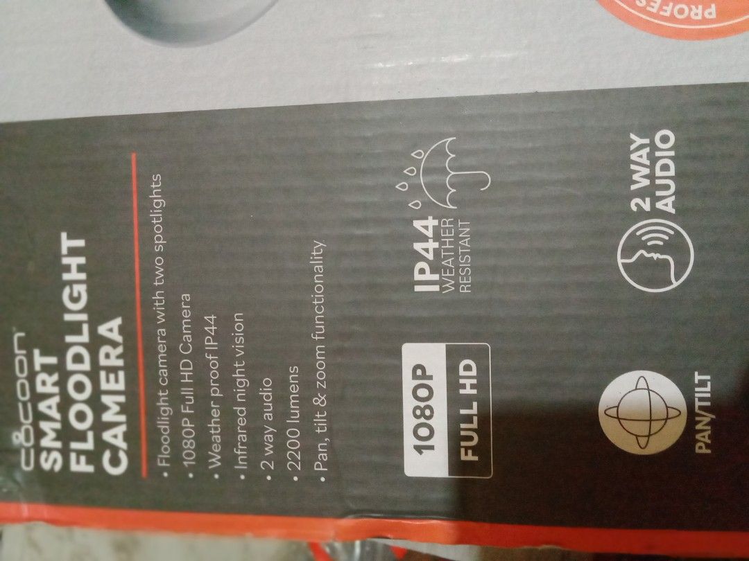 SMART FLOODLIGHT CAMERA. COCOON, Furniture & Home Living, Security ...