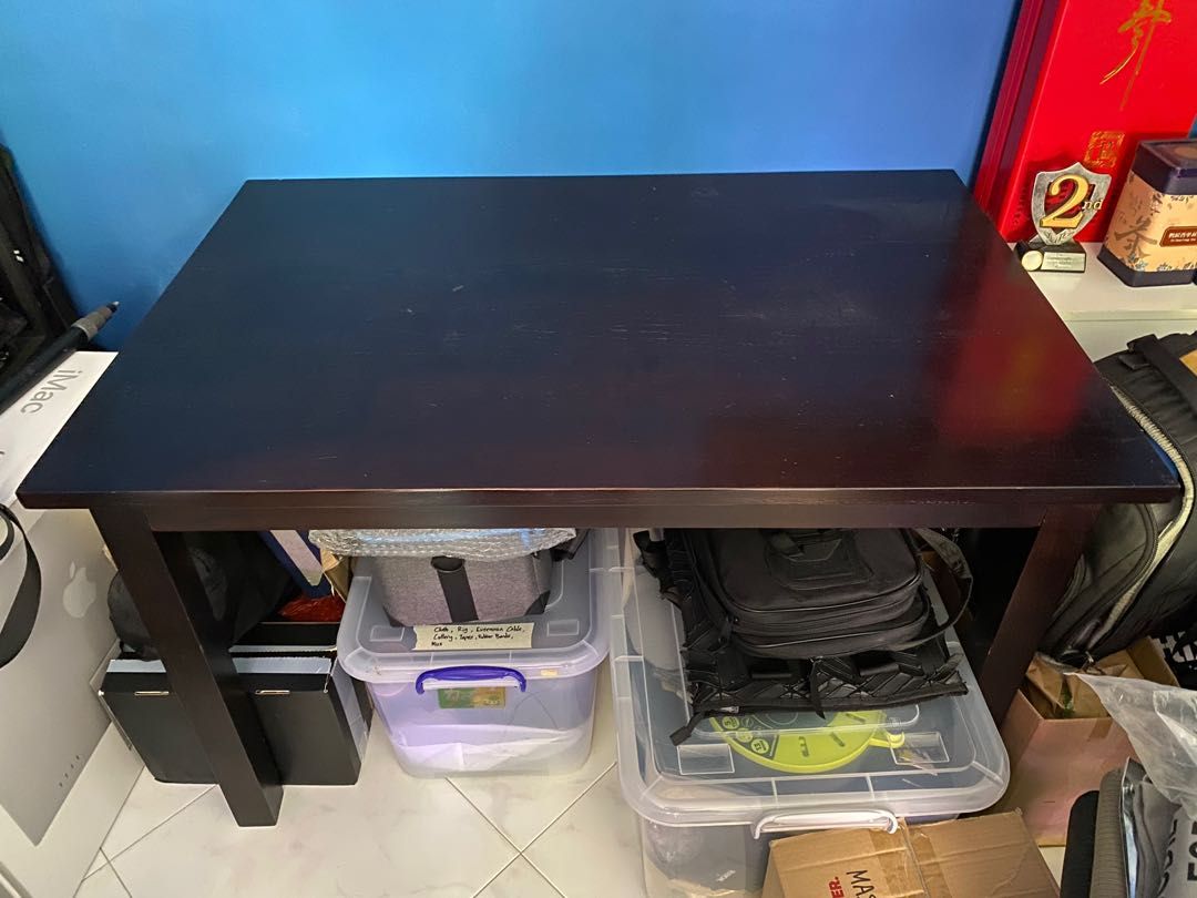 Solid Mahogany Wood Study Table, Furniture & Home Living, Furniture ...