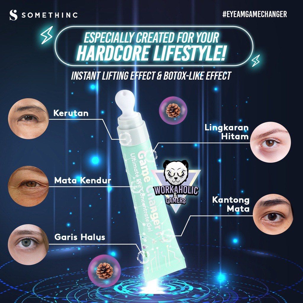 SOMETHINC Game Changer Ultimate Eye Concentrate Gel - Atasi Kerutan Mata, Kesehatan & Kecantikan ...