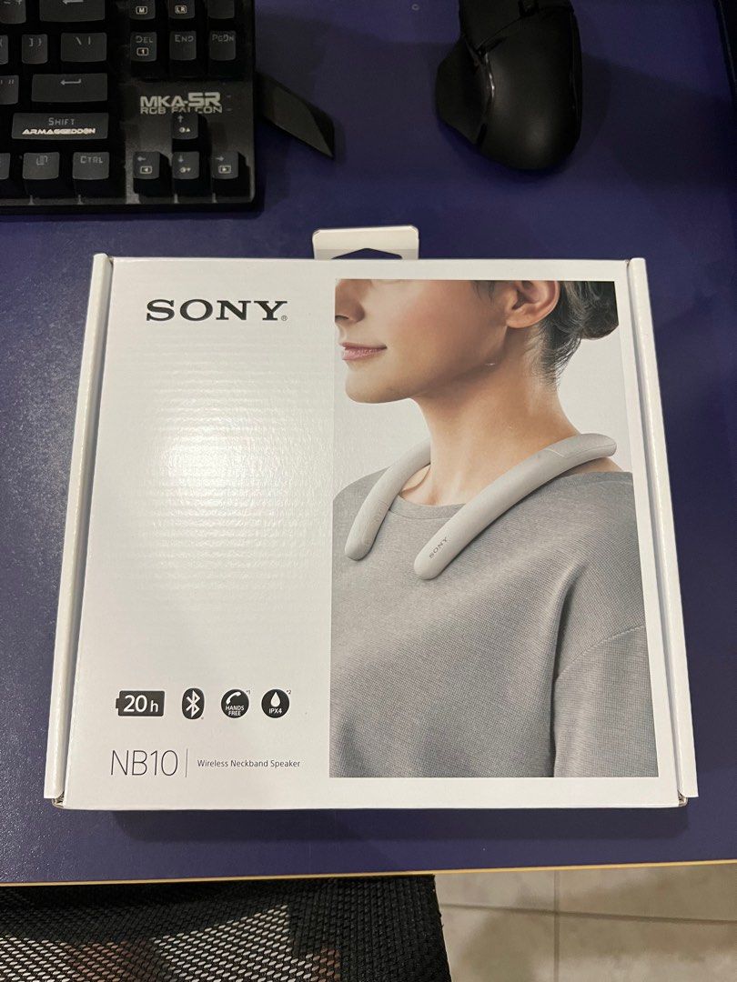 Sony SRS-NB10 Wireless Neckband Speaker, Audio, Portable Audio ...