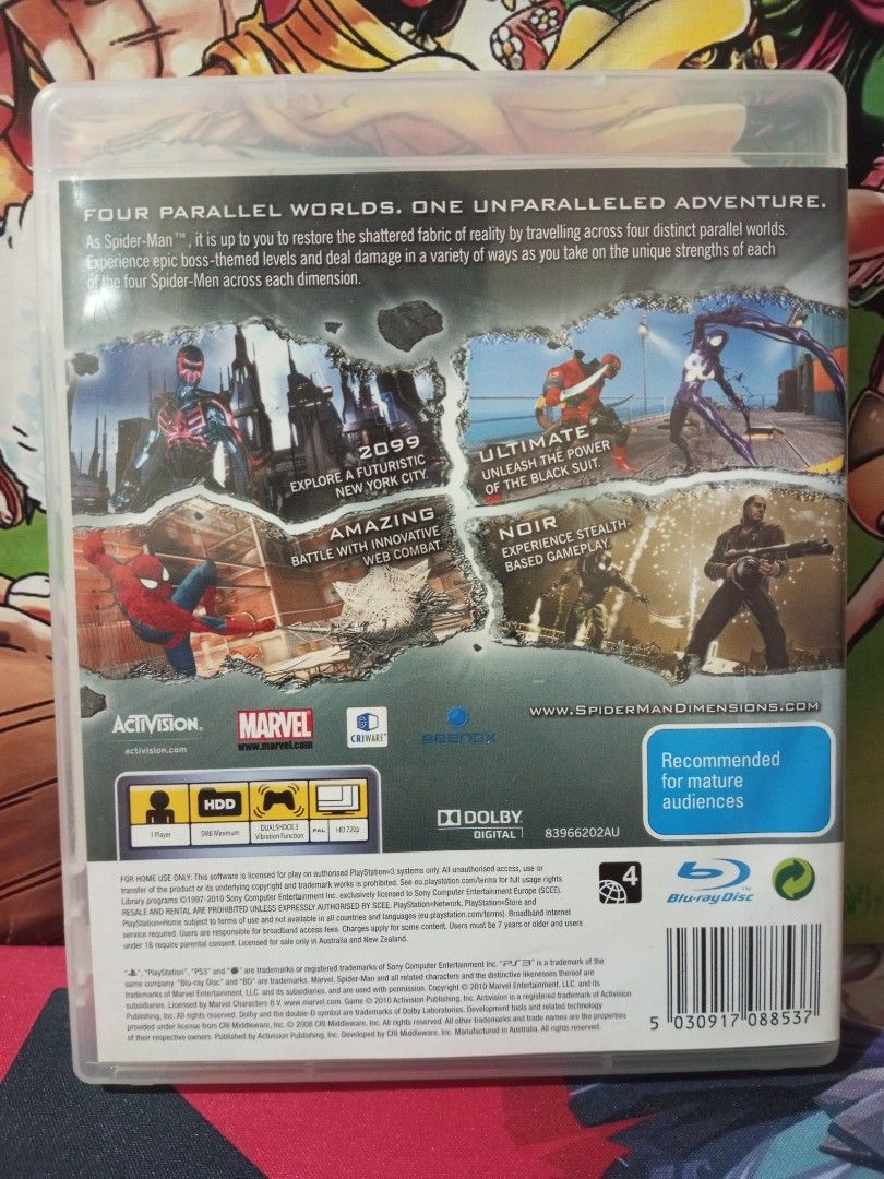 PS3 Game Spider-man Shattered Dimensions, Video Gaming, Video Games ...