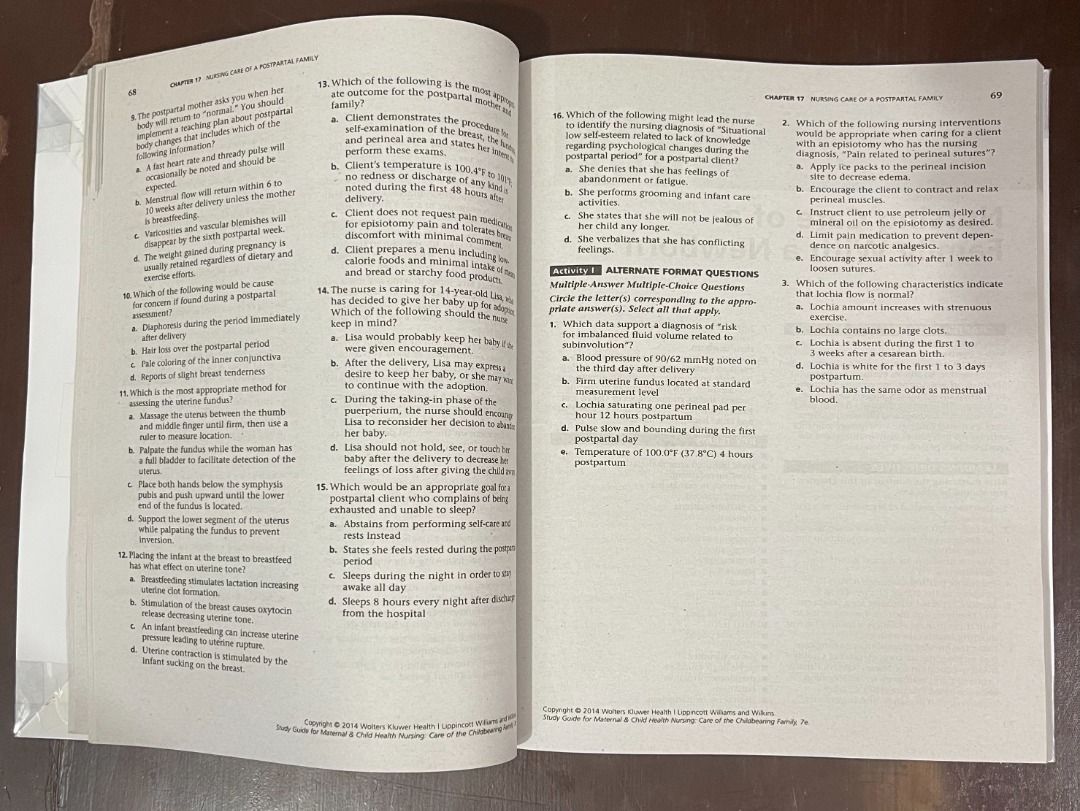 Study Guide for Maternal & Child Health Nursing (7th Edition) by Adele ...