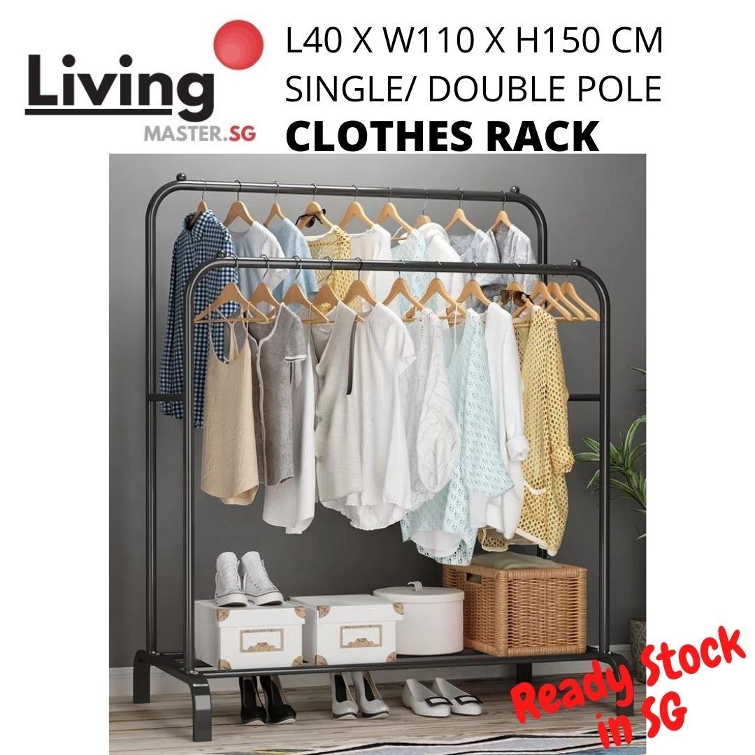 Sturdy Clothes Rack Drying Hanging / Heavy Duty Laundry Hanger Shelves ...