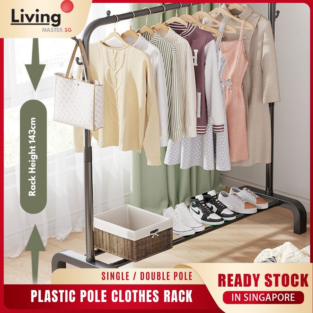 Sturdy Clothes Rack Drying Hanging / Heavy Duty Laundry Hanger Shelves ...