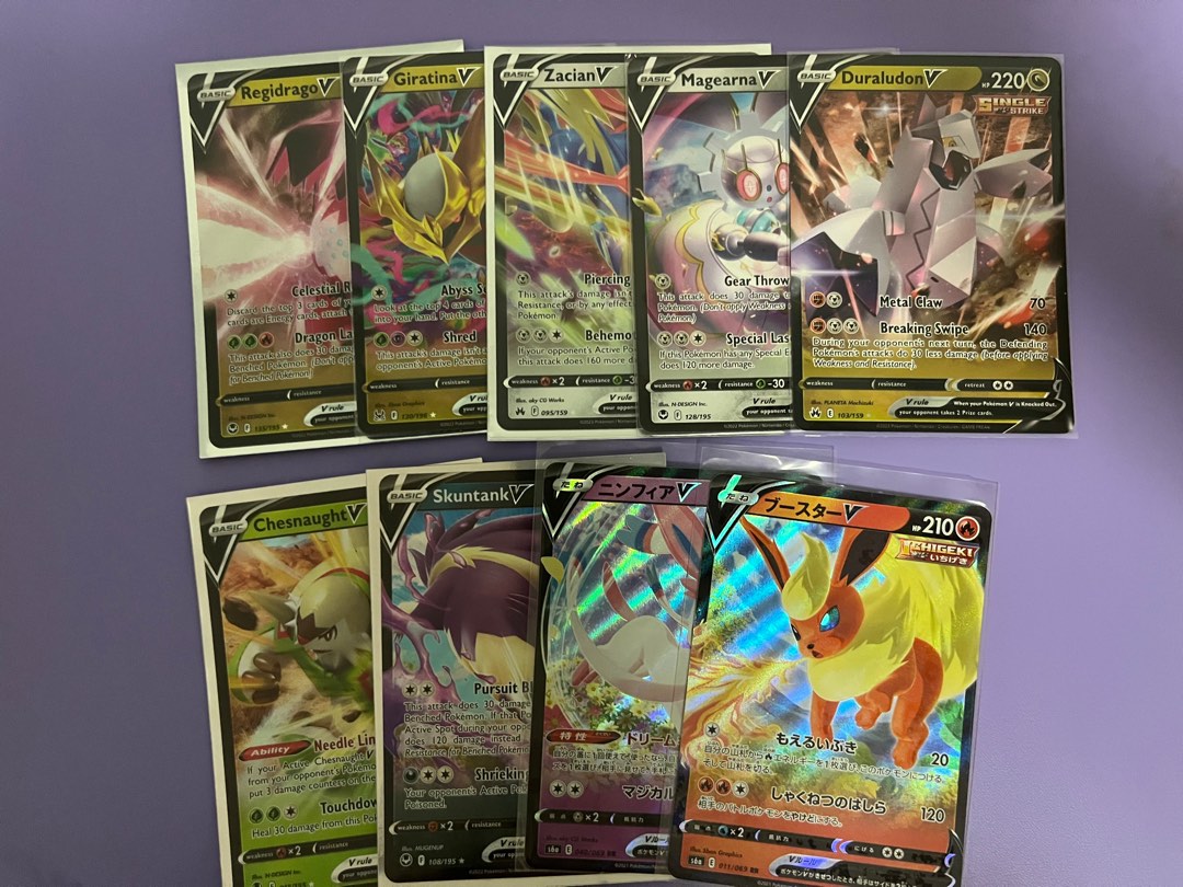 TCG PTCG Pokemon Card V Bundle Set, Hobbies & Toys, Toys & Games on ...