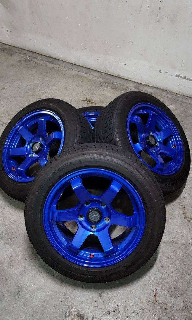 TE37 15" 5x114.3 Rims With Tyres suzuki swift sport, Car Accessories ...