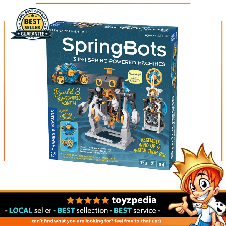 Thames & Kosmos SpringBots STEM Kit | Build 3 Spring-Powered Robots ...