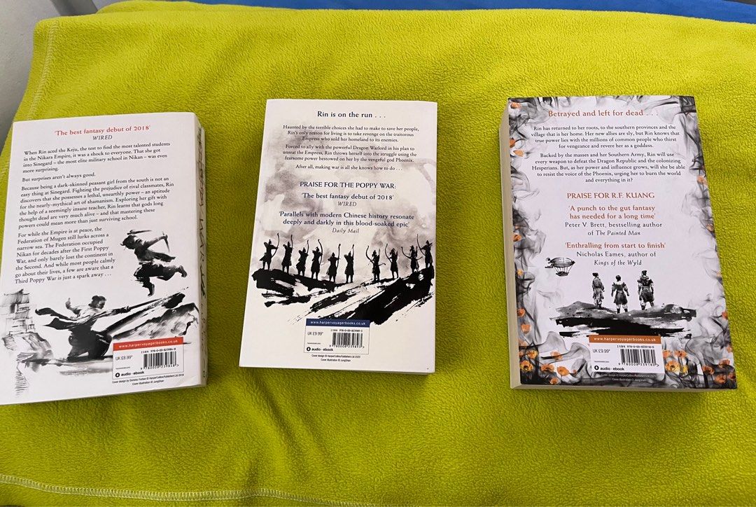 The poppy war trilogy RF Kuang (poppy war, dragon republic, burning god ...