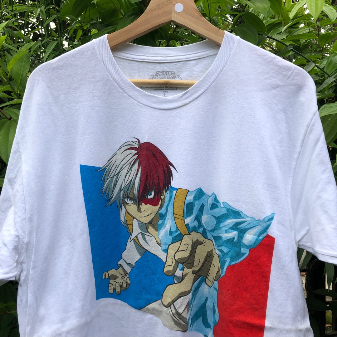 Todoroki shoto my hero academia anime tshirt mha, Men's Fashion, Tops ...