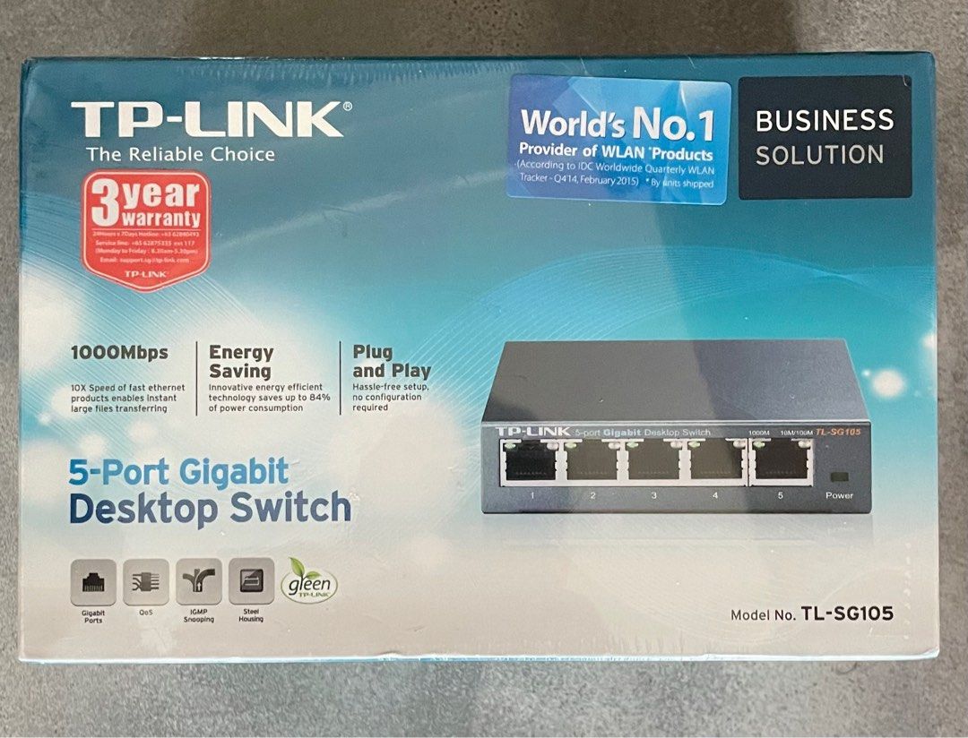 TP-Link 5-Ports Gigabit Switch, Computers & Tech, Parts & Accessories ...