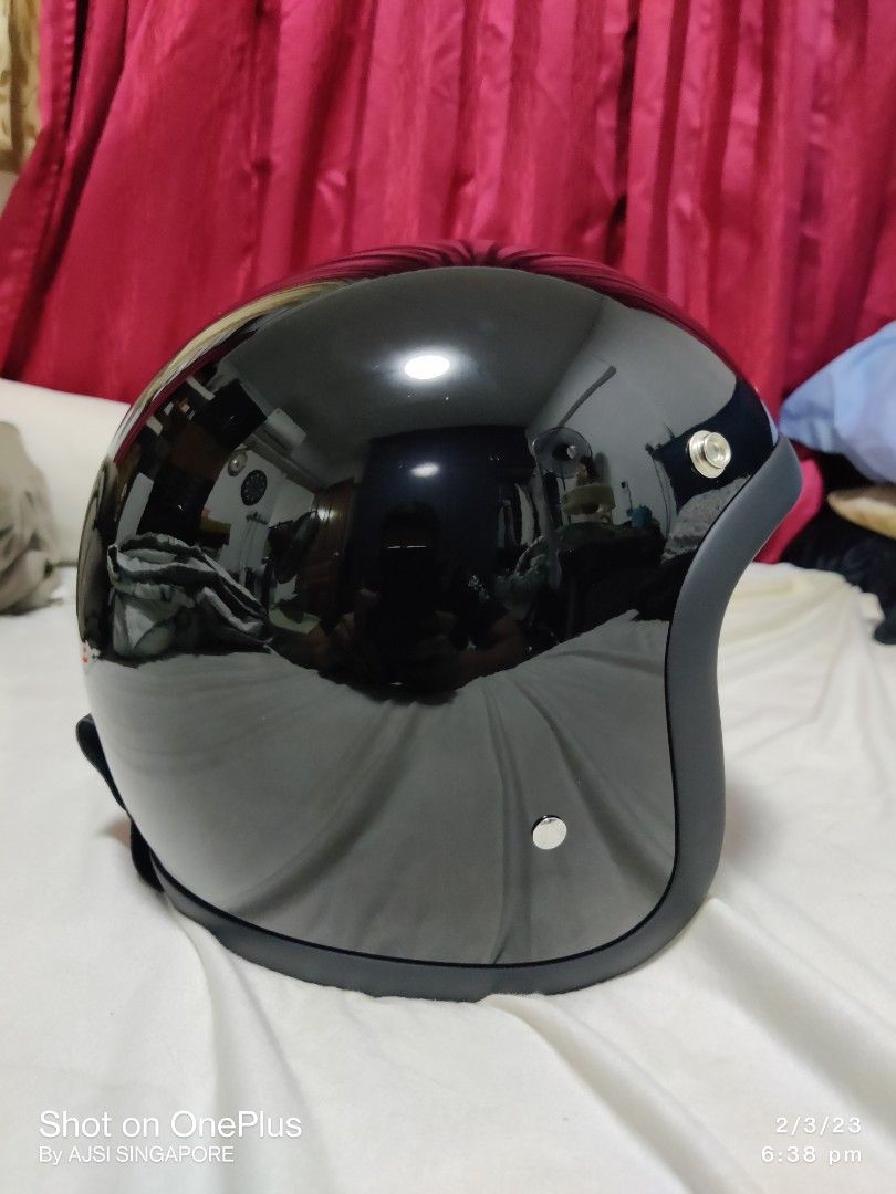 TT&CO 500TX - Slim Cut Fiberglass Retro Open Face Motorcycle Helmet ...