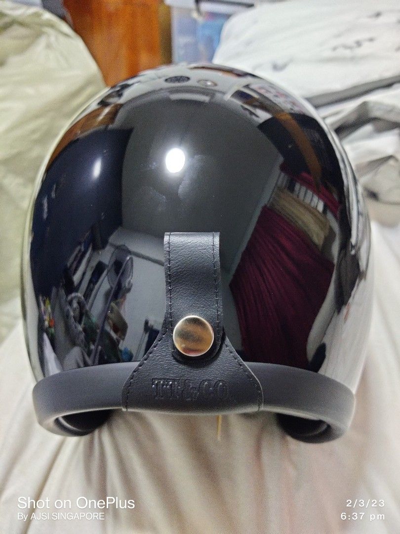 TT&CO 500TX - Slim Cut Fiberglass Retro Open Face Motorcycle Helmet ...