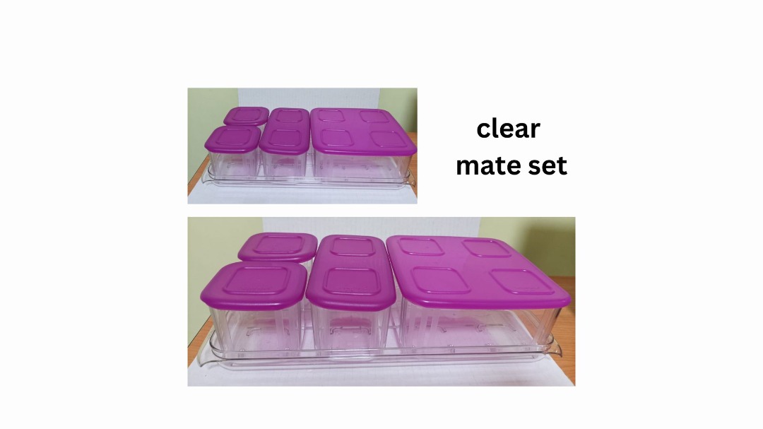 Tupperware clear mate set, Furniture & Home Living, Kitchenware ...
