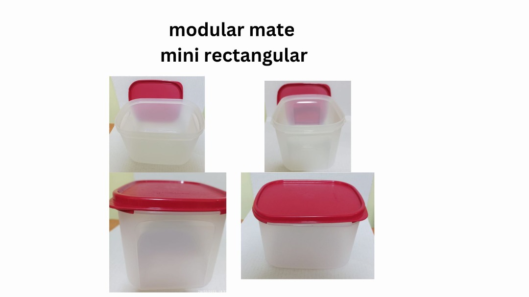 Tupperware modular mate mini rectangular 1.9L, Furniture & Home Living ...