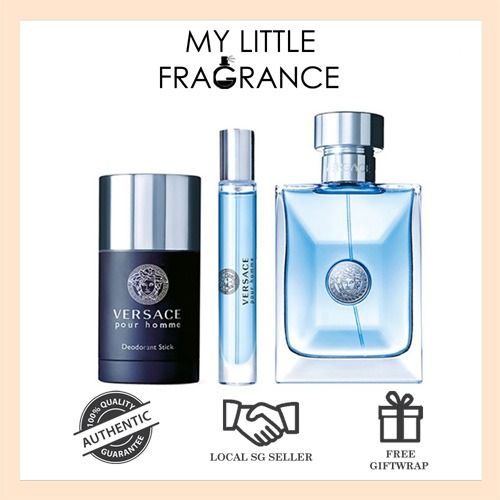 Versace Pour Homme 3 Pcs Gift Set 3 in 1 GiftSet Bundle for Men [100% ...