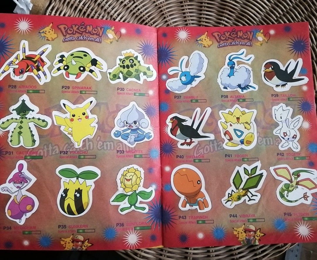 Vintage Rare 80's-90's Pokemon Sticker Album Book #Vol. 2, Hobbies ...