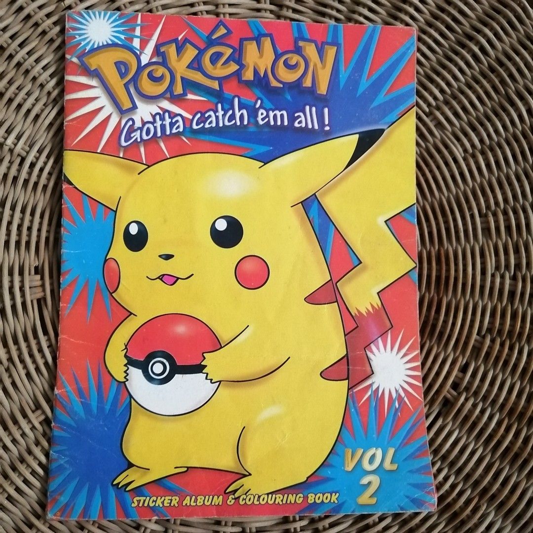Vintage Rare 80's-90's Pokemon Sticker Album Book #Vol. 2, Hobbies ...