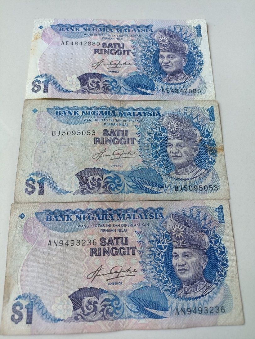(3 pcs) Duit Lama Malaysia Rm1 Siri 5, Hobbies & Toys, Collectibles ...