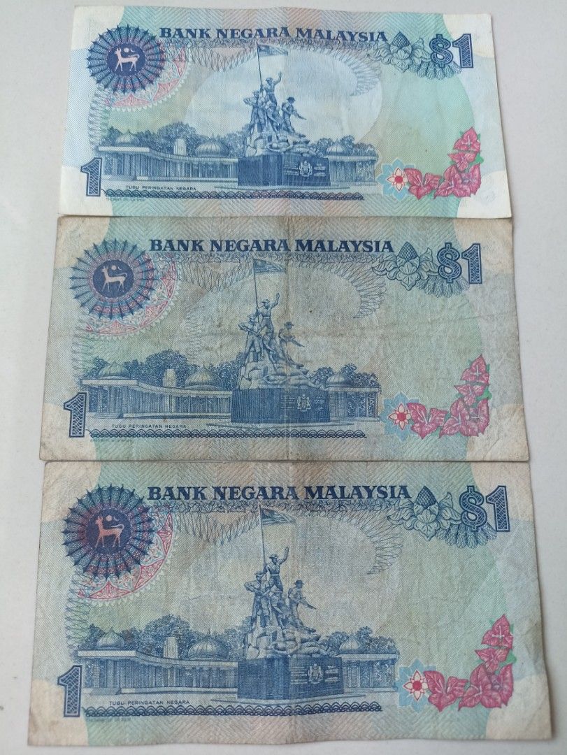 (3 pcs) Duit Lama Malaysia Rm1 Siri 5, Hobbies & Toys, Collectibles & Memorabilia, Currency on ...