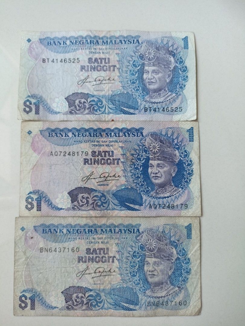 (3 pcs) Duit Lama Malaysia Rm1 Siri 5, Hobbies & Toys, Collectibles & Memorabilia, Currency on ...