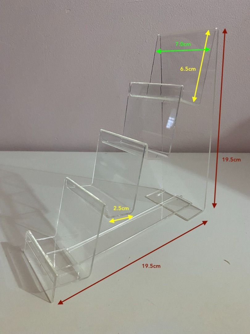 4-Tier Clear Acrylic Step Stair Display, Hobbies & Toys, Toys & Games ...