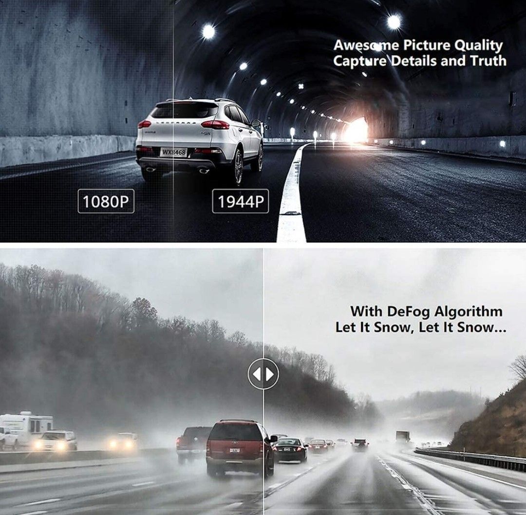 70mai Smart Dash Cam with Built-in WiFi, Voice Control, Emergency ...