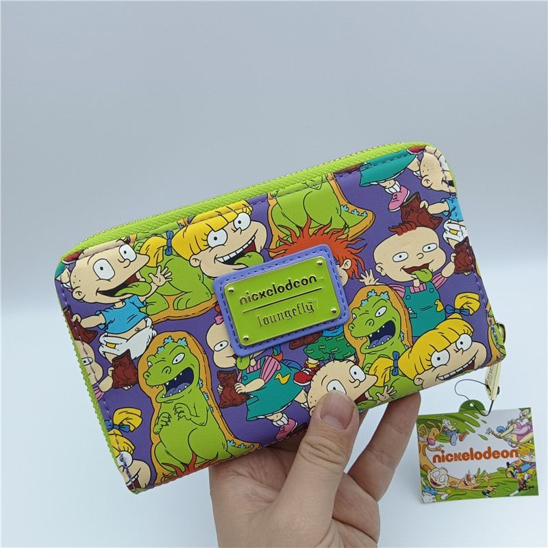日本 Loungefly X Nickelodeon Rugrats Reptar 彩色皮革 長型 銀包, 兒童＆孕婦用品, 嬰兒及小童流行 ...