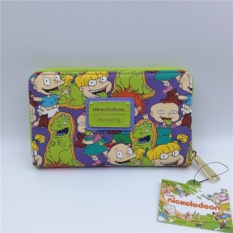 日本 Loungefly X Nickelodeon Rugrats Reptar 彩色皮革 長型 銀包, 兒童＆孕婦用品, 嬰兒及小童流行 ...