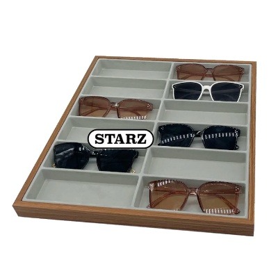 [ STARZ ] 12 Slots Wooden Spectacles Storage Display Tray, Men's ...