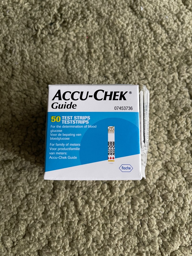 ACCU CHEK Guide Test Strip, Health & Nutrition, Medical Supplies ...