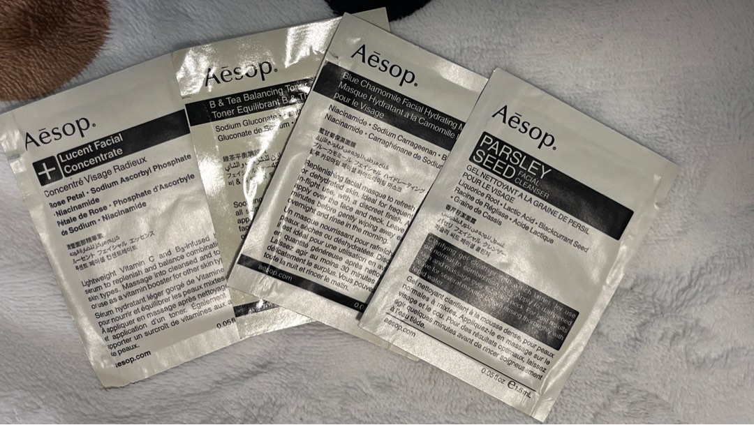 Aesop samples, 美容＆化妝品, 健康及美容 - 皮膚護理, 面部 - 面部護理 - Carousell