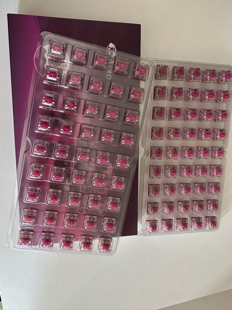 2 Packs! Lubed Linear Akko Custom Switch Wine Red Lubed for Mechanical ...