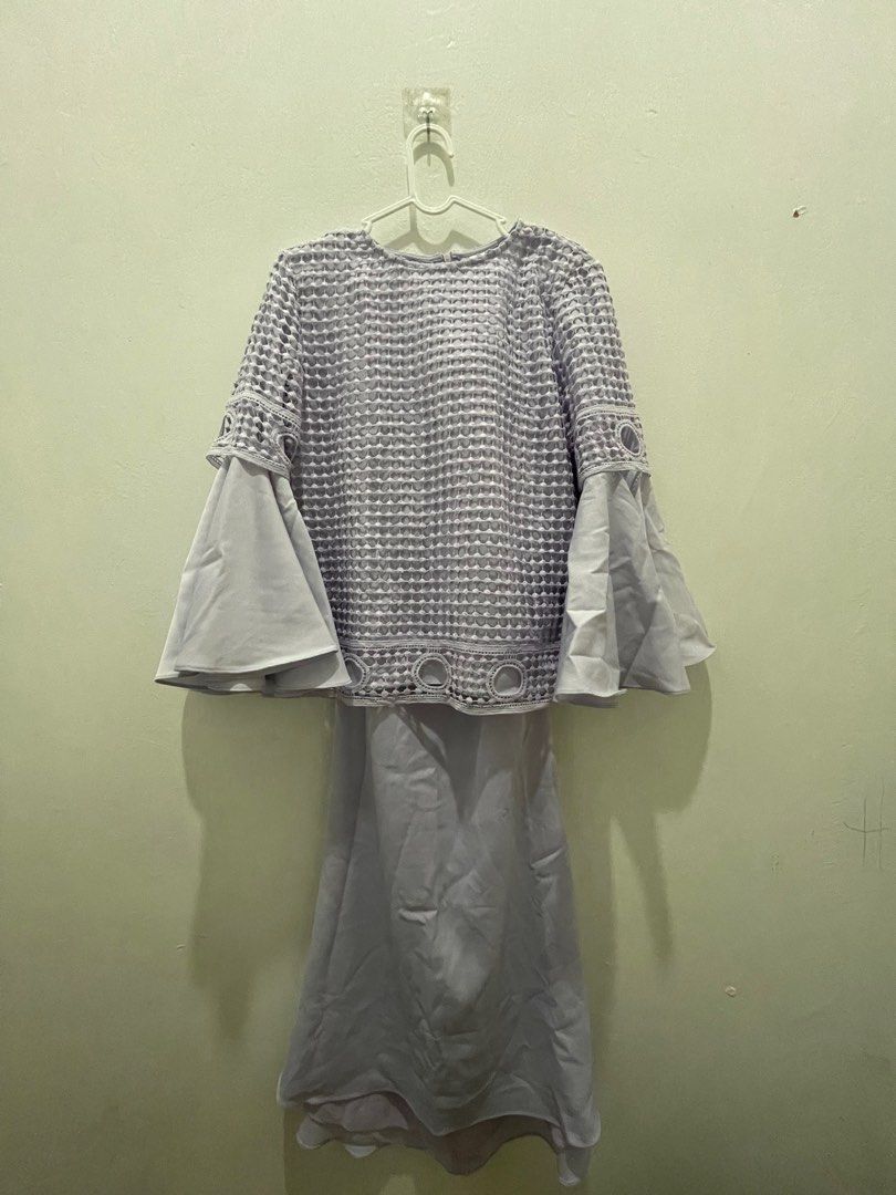 Alia B Lace Kurung Kedah, Women's Fashion, Muslimah Fashion, Baju ...