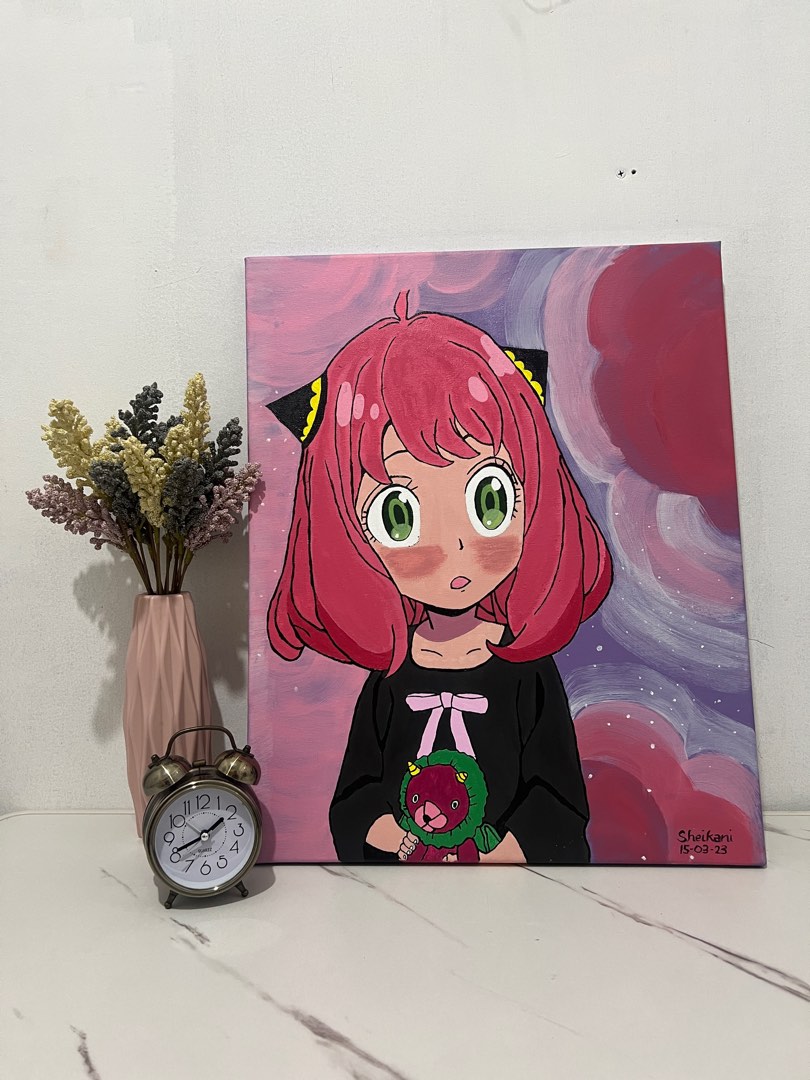 Anya forger painting / Spy x family, Furniture & Home Living, Home ...