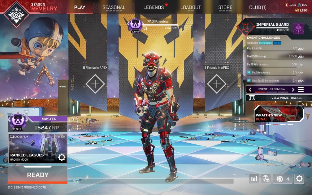 Apex Legends S16 S15 Masters (with S15 Masters Badge) account with 3 ...