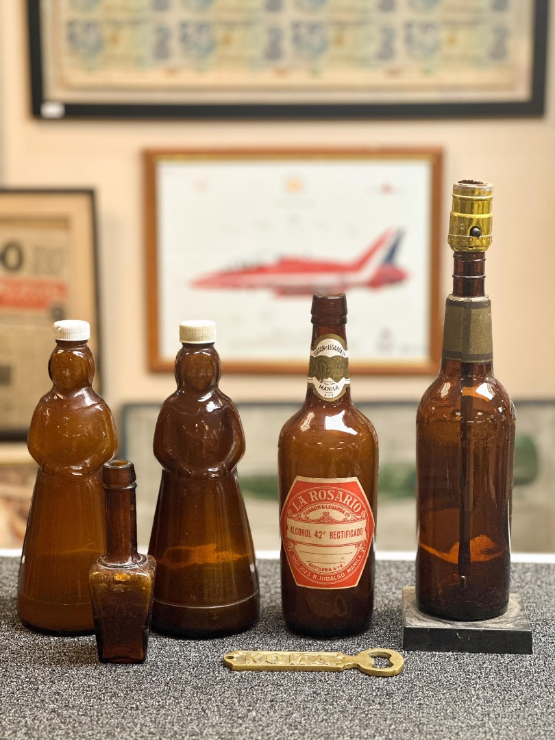 aunt jemima amber syrup bottle, la rosario bottle, renfield bottle ...